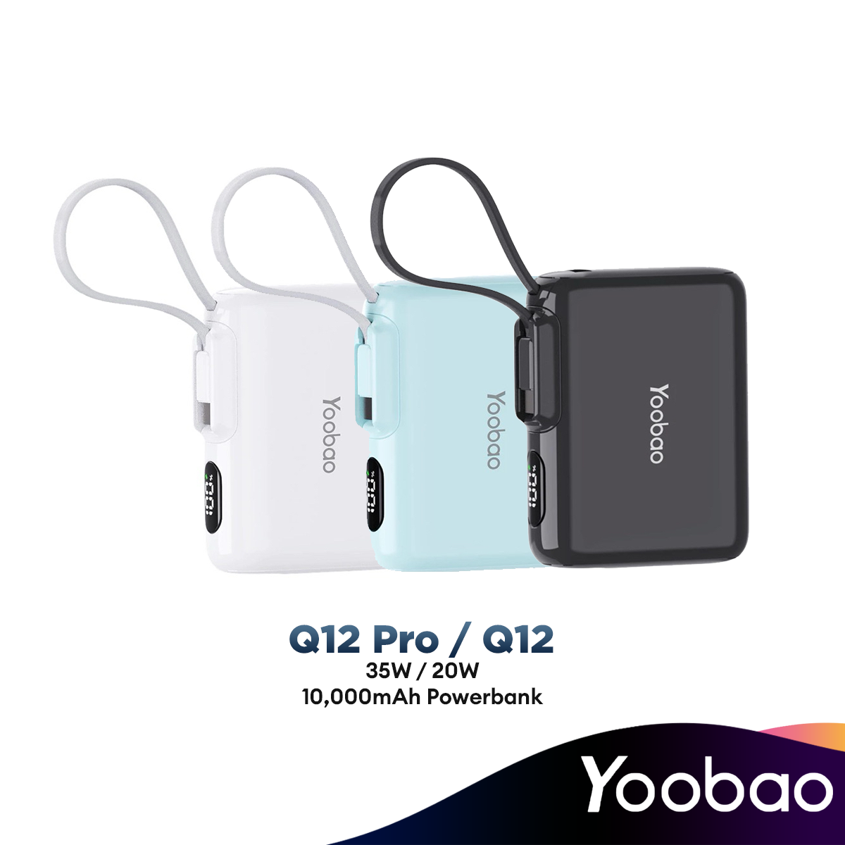 YooBao Q12 Pro 35W | LD10 22.5W 10000mAh Quick Charging Type-C Cable P – ALL IT Hypermarket