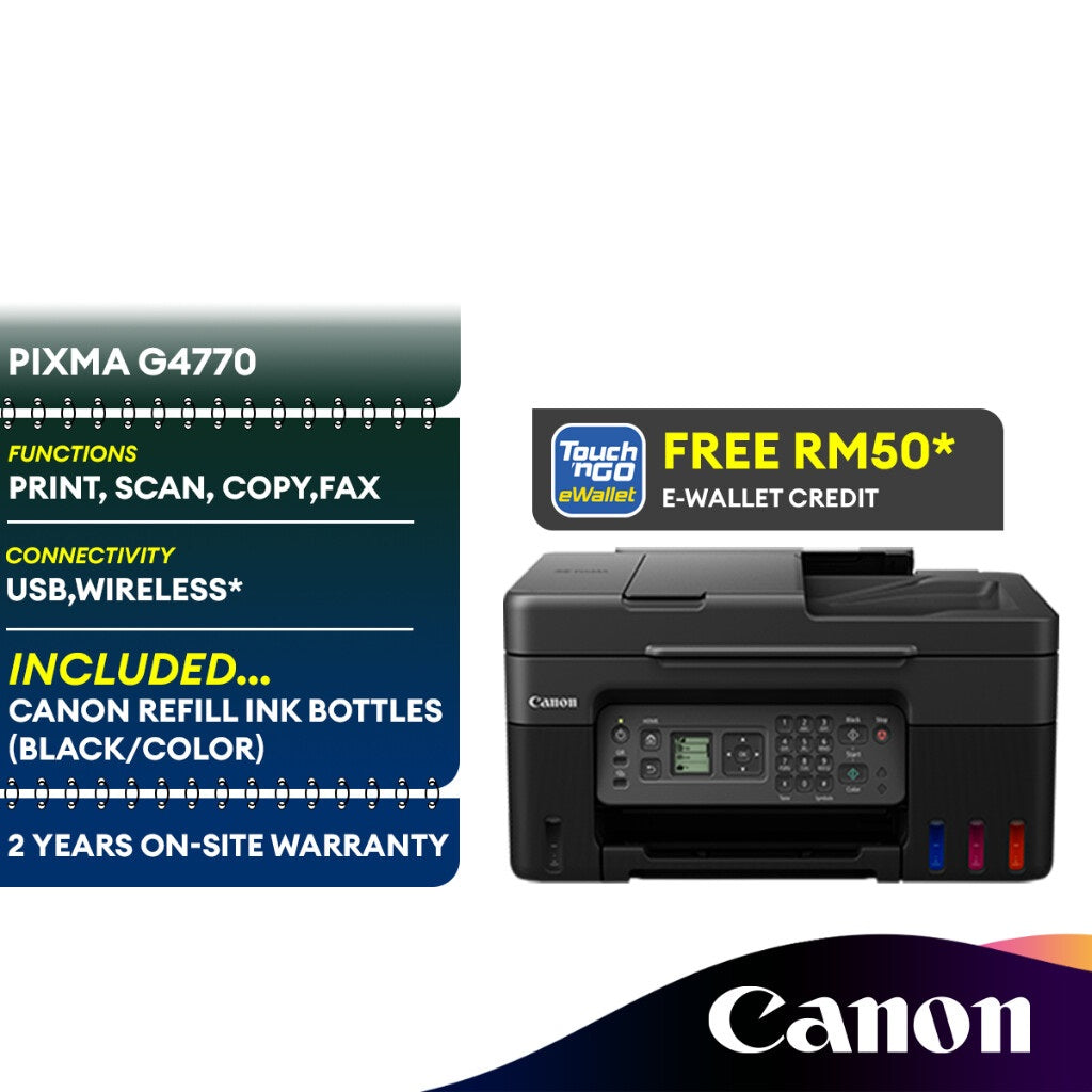 Canon Pixma G4770 All-in-One WIreless Inkjet Printer with Fax for Low ...