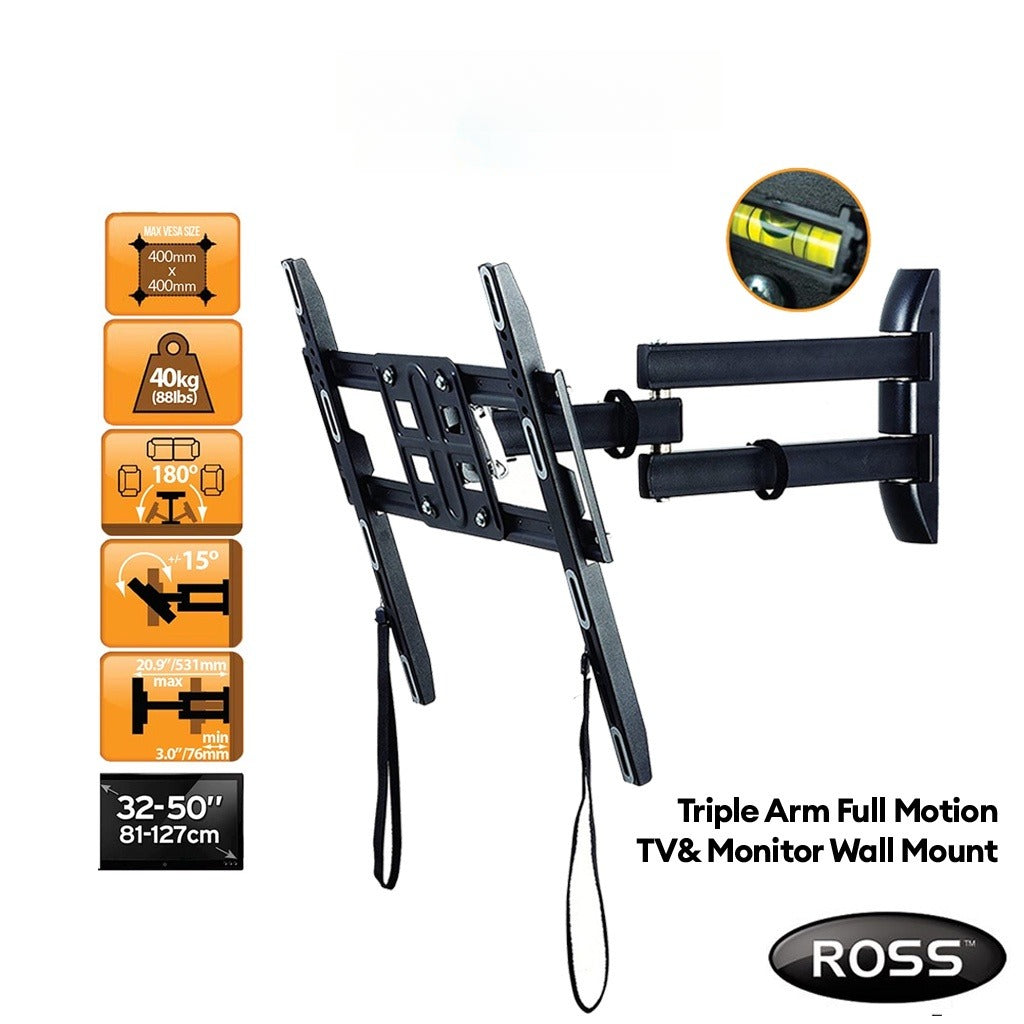 Ross Bracket Neo Protection Pads 32-50" inch Triple Arm Full Motion TV ...