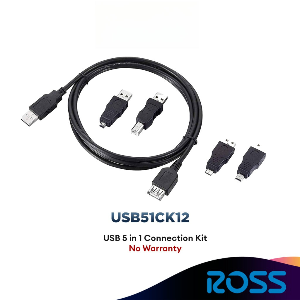 Ross USB 5 in 1 Connection Kit 1.8 Meter (USB51CK12-RO) – ALL IT ...