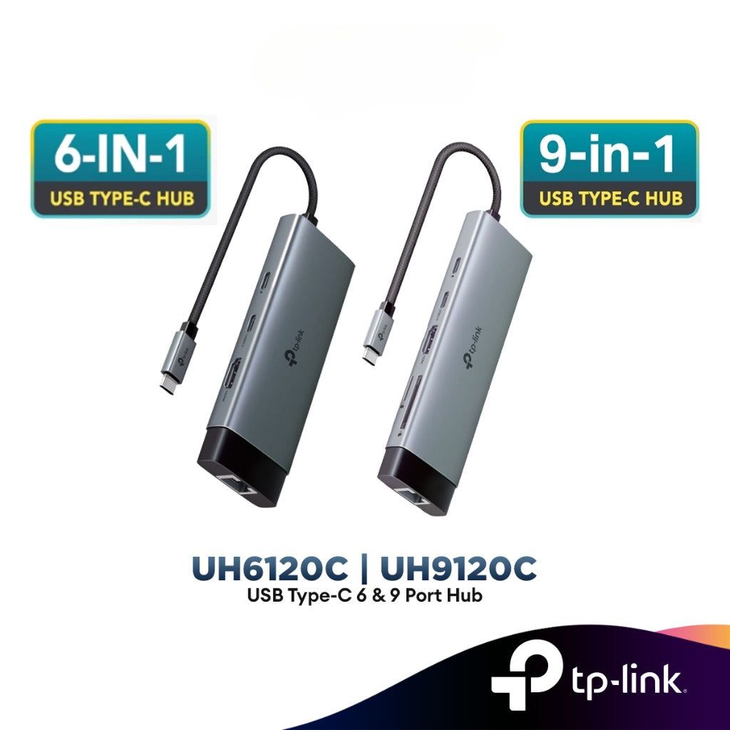 TP-Link UH6120C USB Type-C 6-Port Hub | UH9120C USB Type-C 9-Port Hub ...