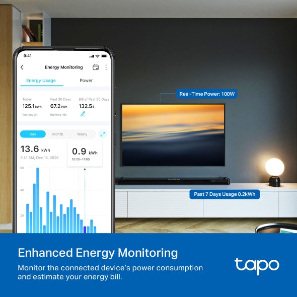 TP-Link Tapo P304M 4 Outlets WiFi Smart Power Strip Extension Plug Soc ...
