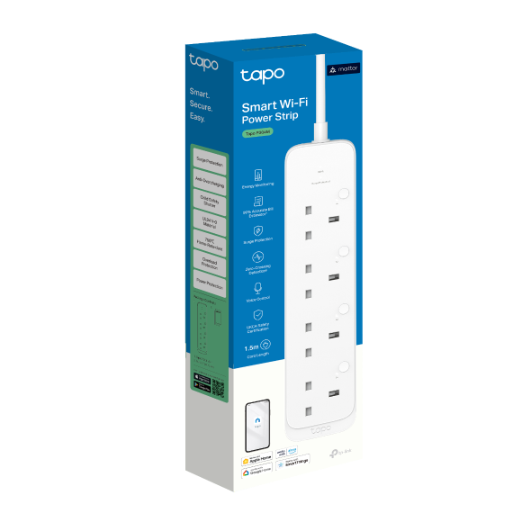 TP-Link Tapo P304M 4 Outlets WiFi Smart Power Strip Extension Plug Soc ...