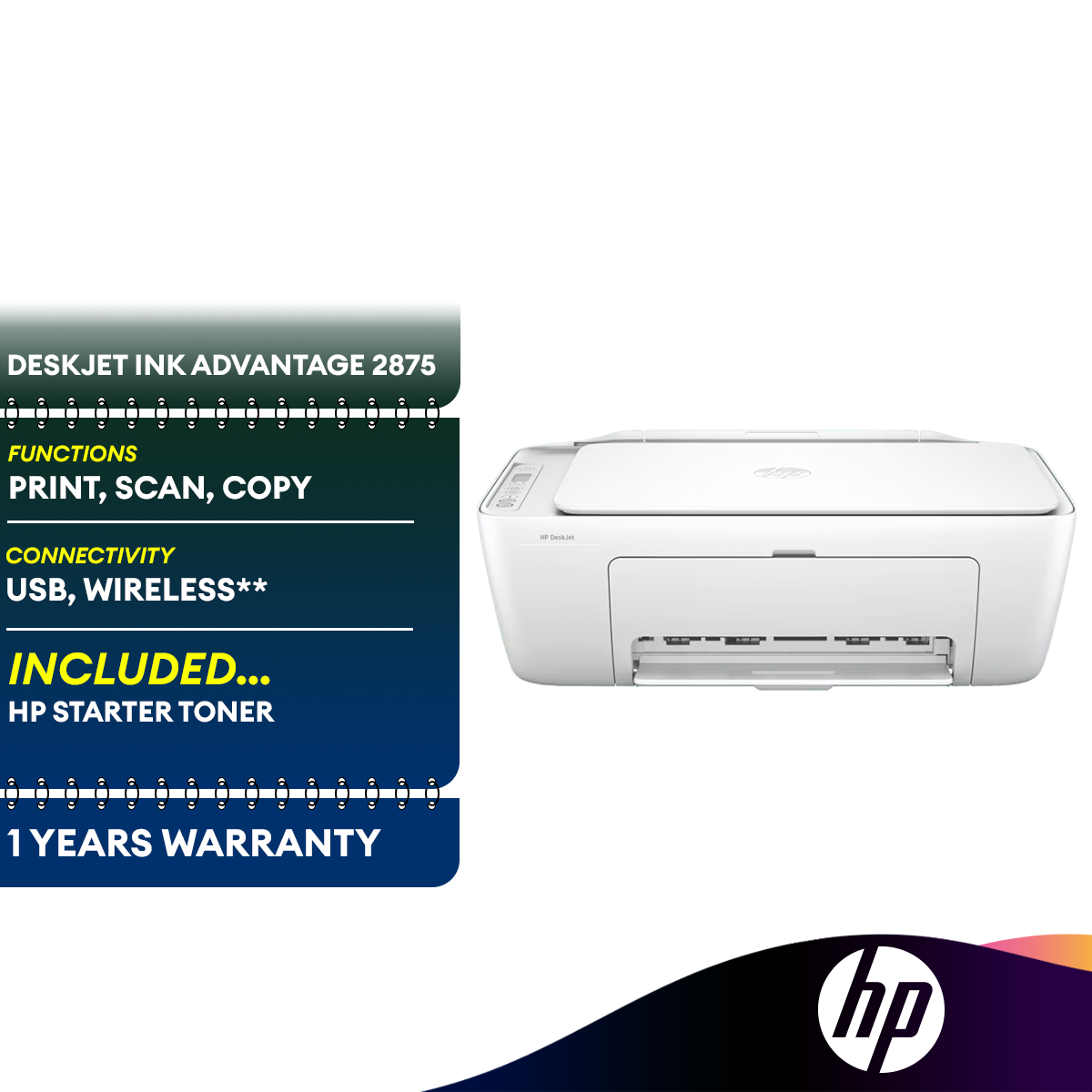 HP 2875 Deskjet Ink Advantage Wireless All in One Printer – ALL IT ...