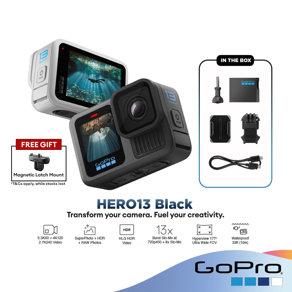 GoPro HERO13 Black Action Camera 5.3K / 4K / 2.7K / 1080P Resolution ...