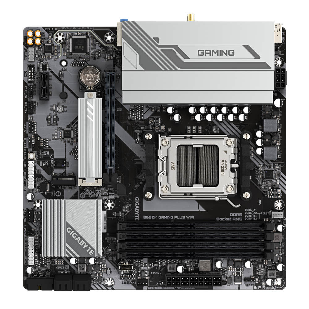 GIGABYTE B650M GAMING PLUS WIFI Micro ATX (mATX) AMD Motherboard | AMD ...