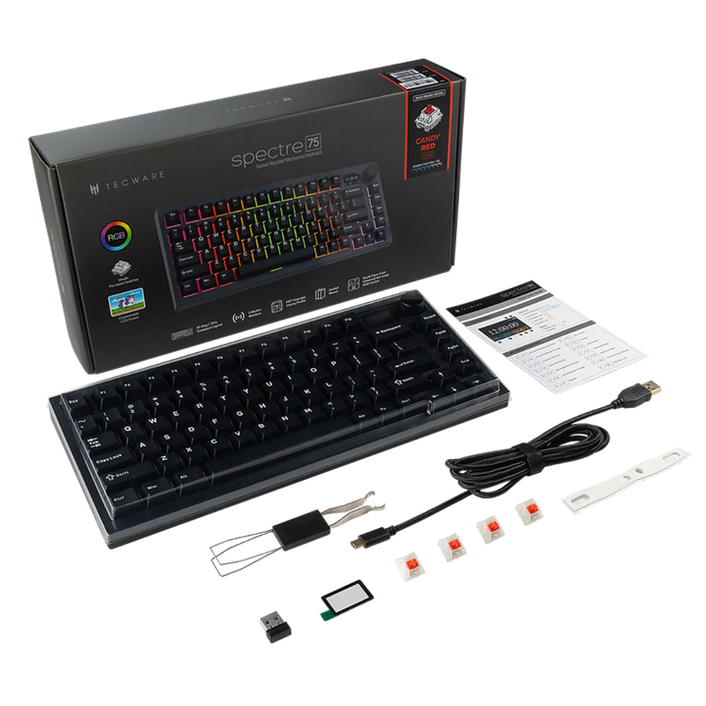 TECWARE Spectre 75 / 96 Wireless RGB Mechanical Gaming Keyboard with M ...