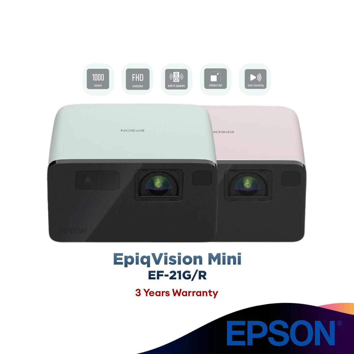 Epson EpiqVision Mini EF-21G/R Smart Lifestyle Home Projector – ALL IT ...