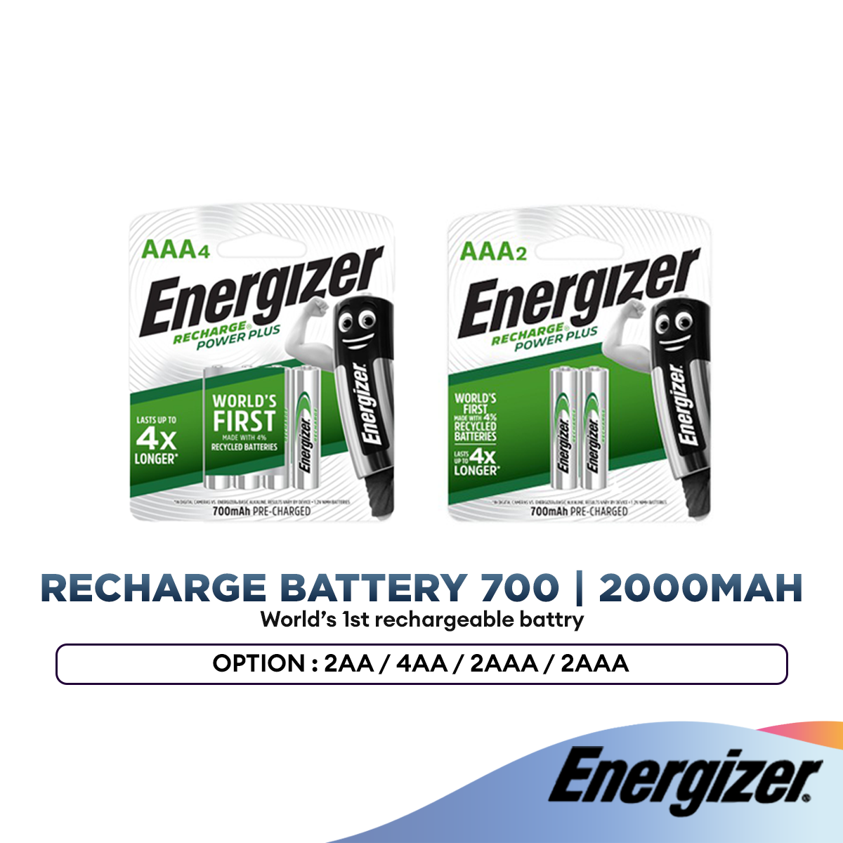Energizer Rechargeable Battery 2xAA 4xAA 2000MAH | 2xAA 4xAAA 700MAH P ...