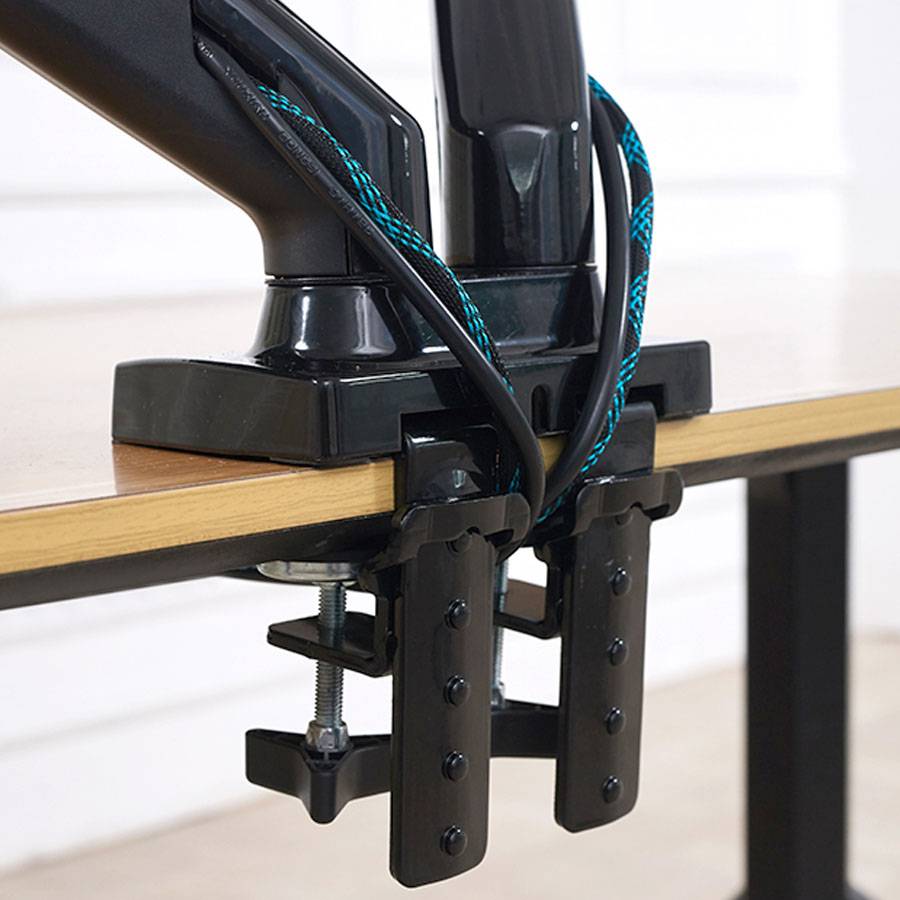 NB North Bayou F160 17 - 27 Inch Gas Strut Dual Arm Monitor Desk Mount ...