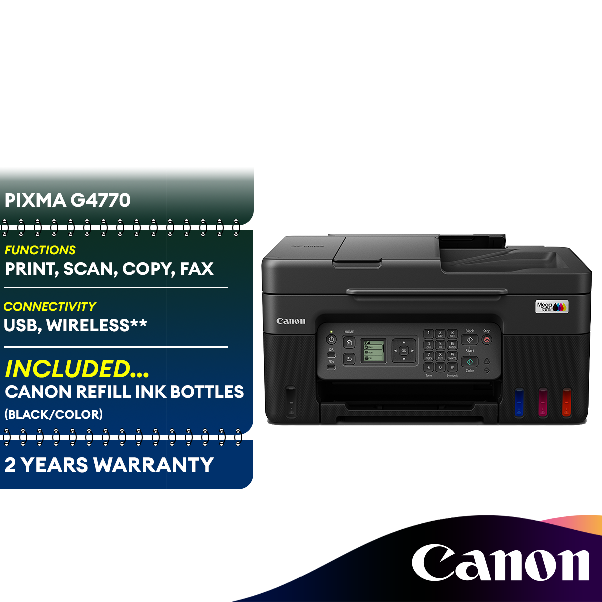 Canon Pixma G4770 All-in-One WIreless Inkjet Printer with Fax for Low ...