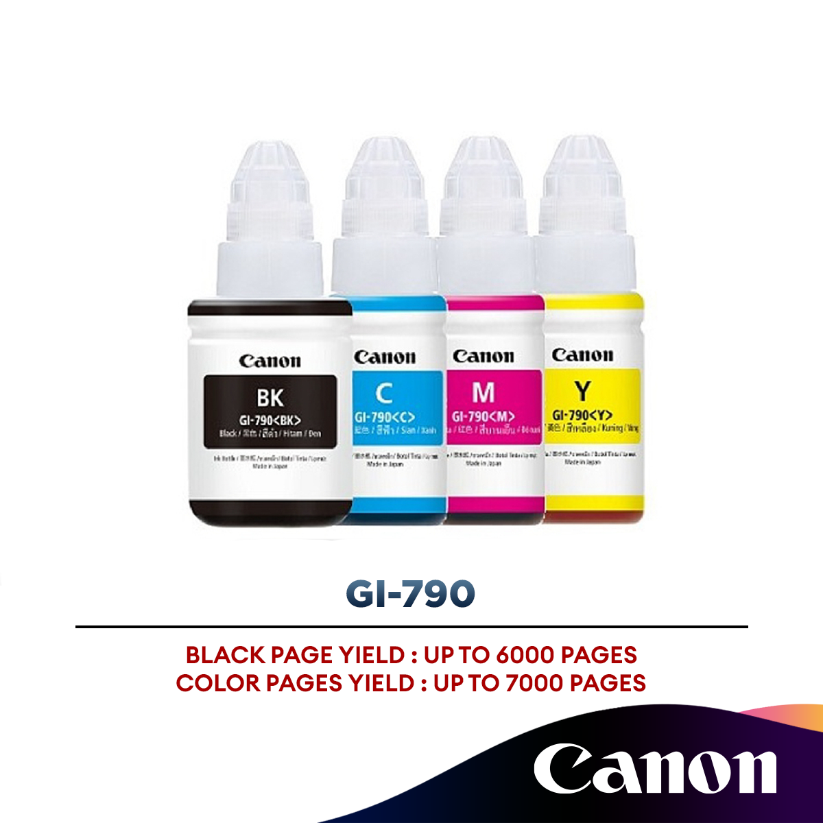 Canon GI-790 Ink Cartridge (Black/Cyan/Magenta/Yellow) – ALL IT Hypermarket