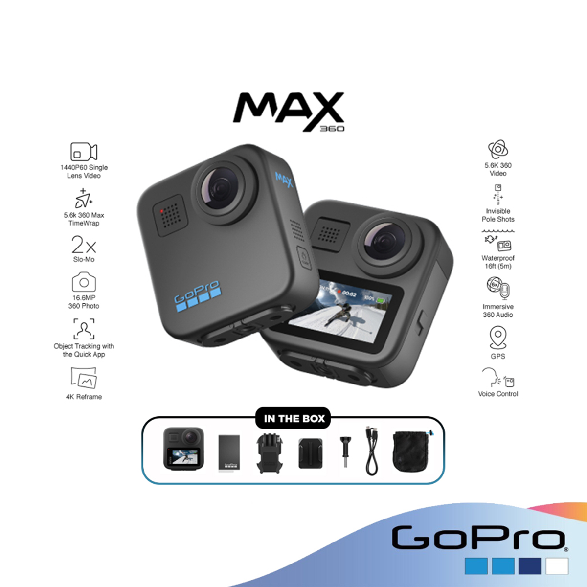 GoPro MAX 360 (2025) 5.6K Spherical 360 Video Action Camera | Waterpro ...