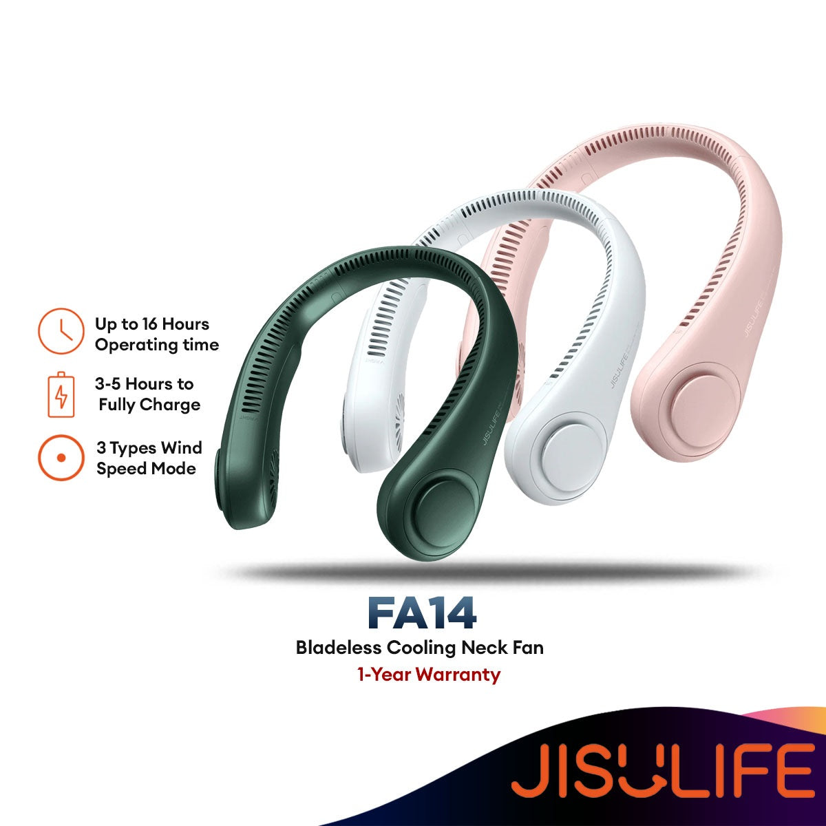 JISULIFE FA14 Neck Fan Life 3 Bladeless Cooling Neck Fan – ALL IT Hypermarket