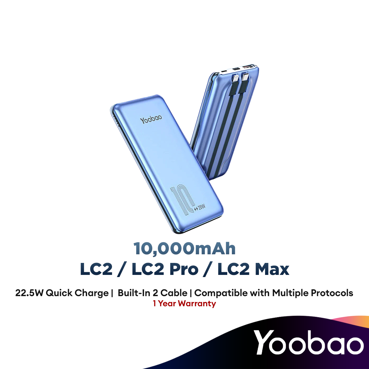 Yoobao LC2 / LC2 Pro / LC2 Max 22.5W Powerbank 10000mAh Original Fast ...
