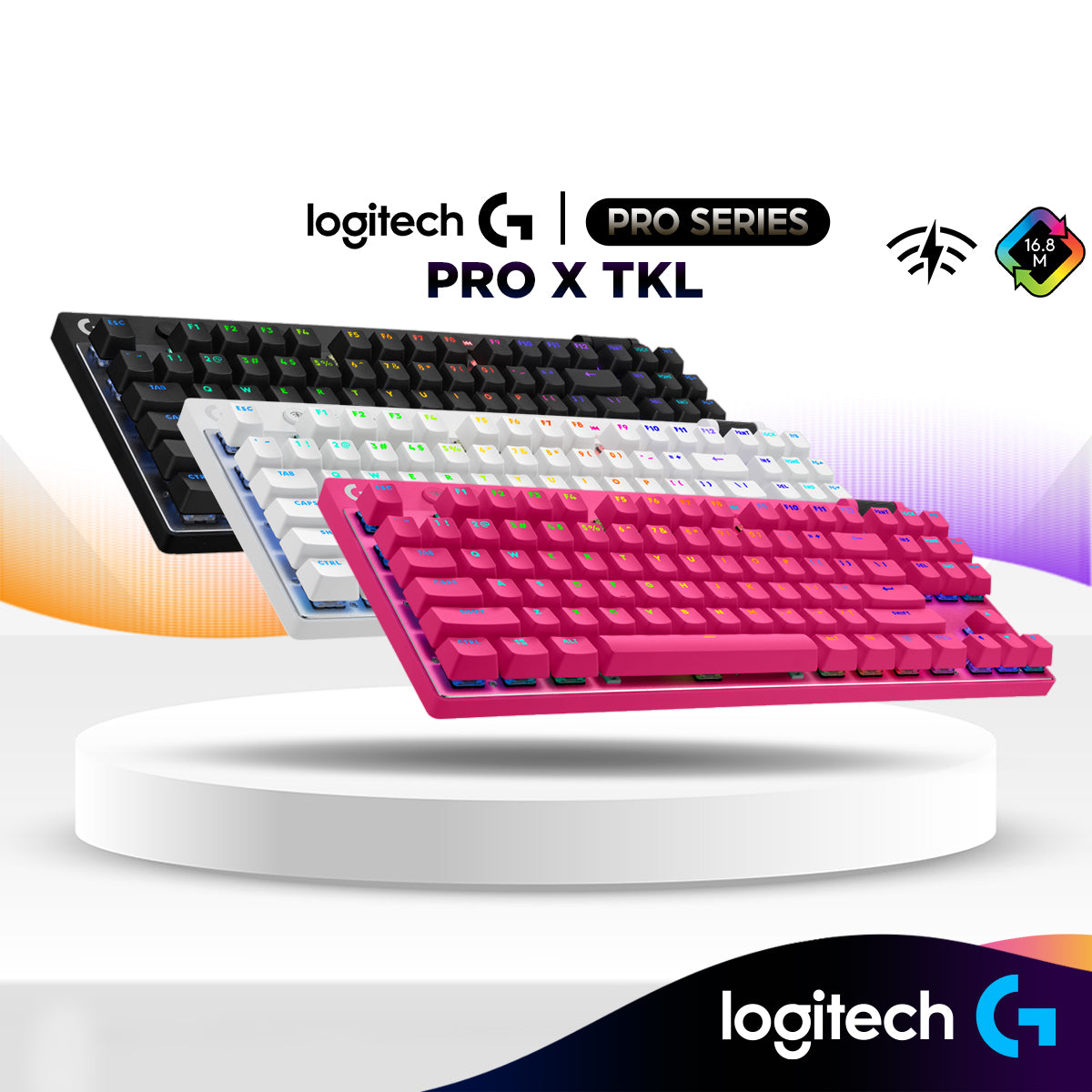 Logitech PRO X TKL LIGHTSPEED Wireless Mechanical Gaming Keyboard | LI ...