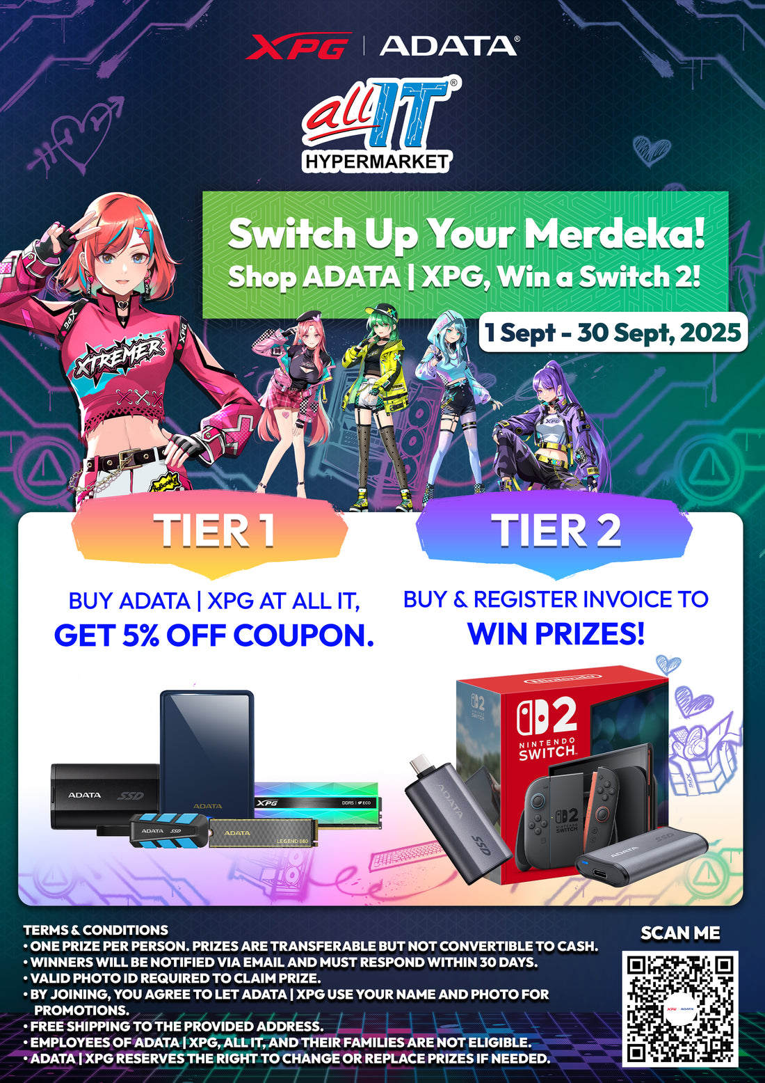 ADATA & XPG Switch Up Your Merdeka contest – ALL IT Hypermarket