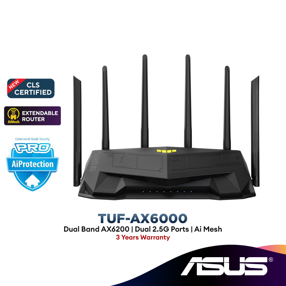 TUF Gaming AX6000 (TUF-AX6000) TUF Gaming AX6000 Dual Band WiFi 6 Gami ...