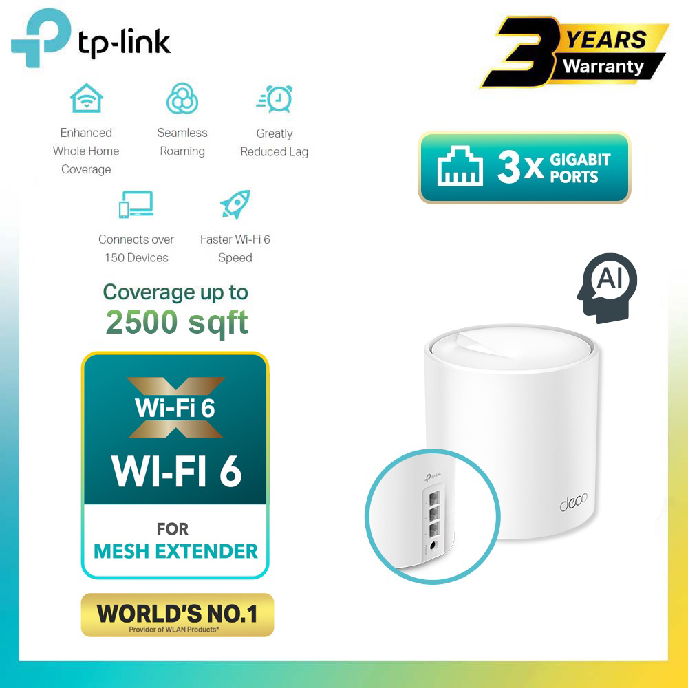 TP-Link Deco X50 AX3000 Whole Home Mesh Wi-Fi System AP Mode or Router ...