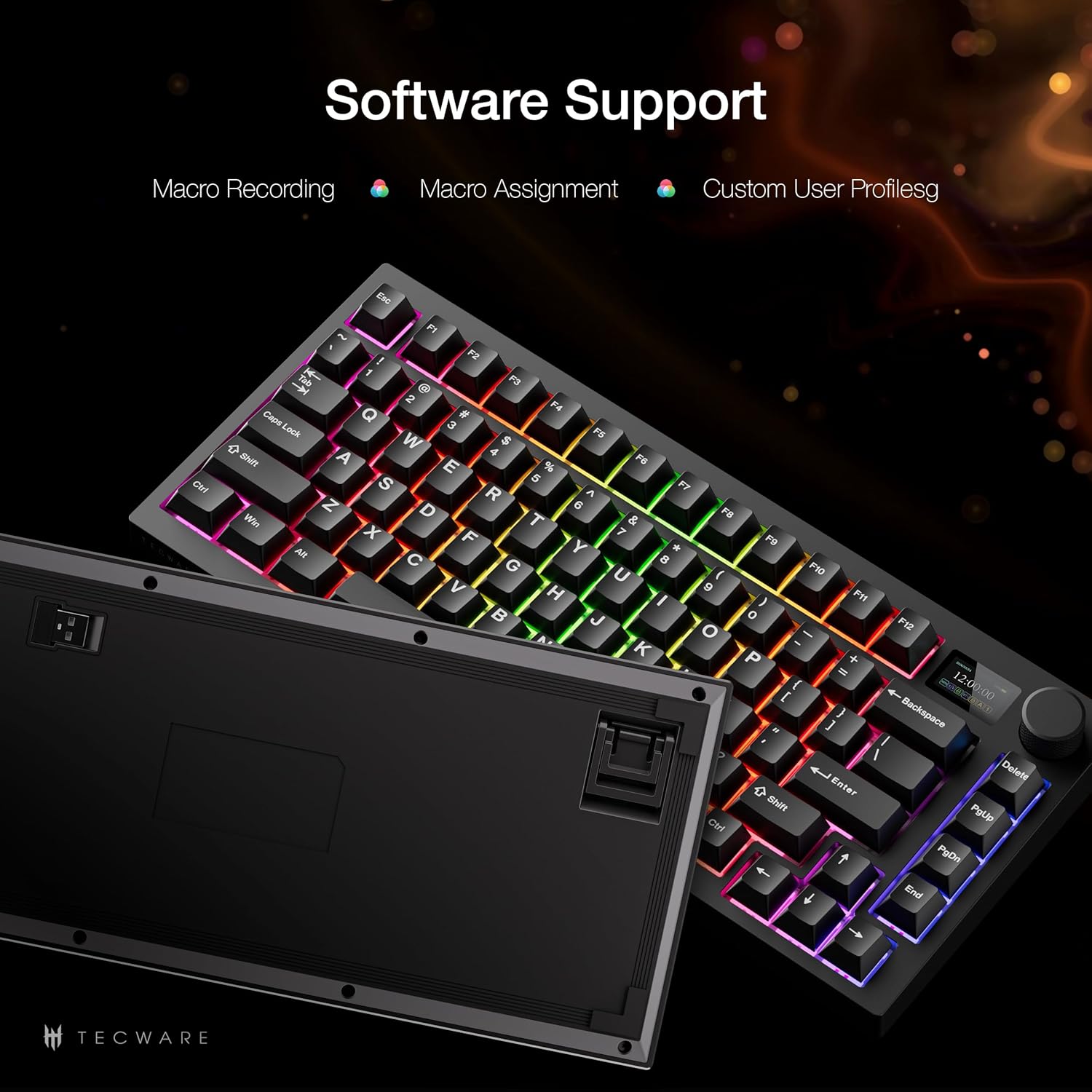 TECWARE Spectre 75 / 96 Wireless RGB Mechanical Gaming Keyboard with M ...