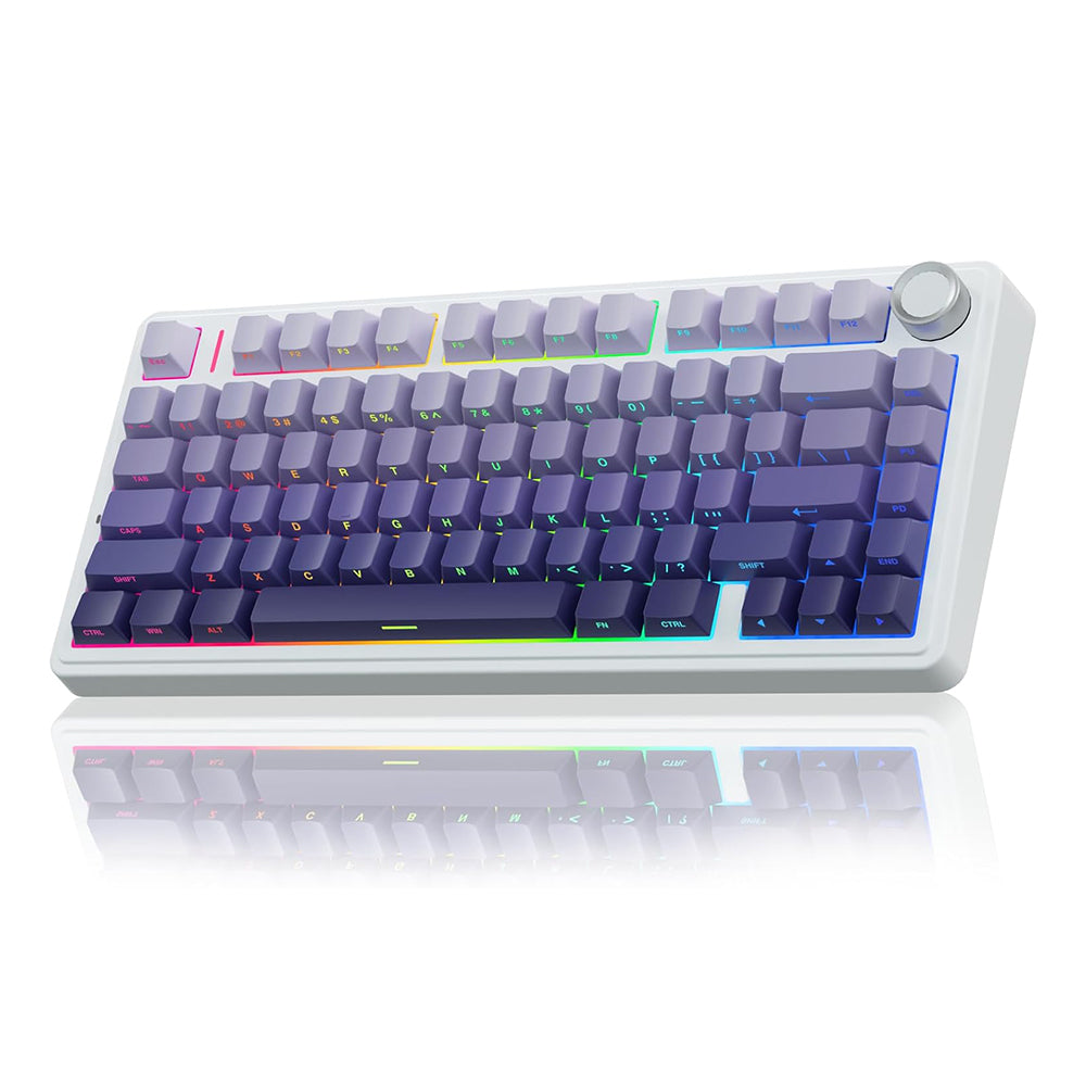 AULA F75 Mechanical Gaming Keyboard 75% 80 Key with RGB Tri-Mode Wired ...