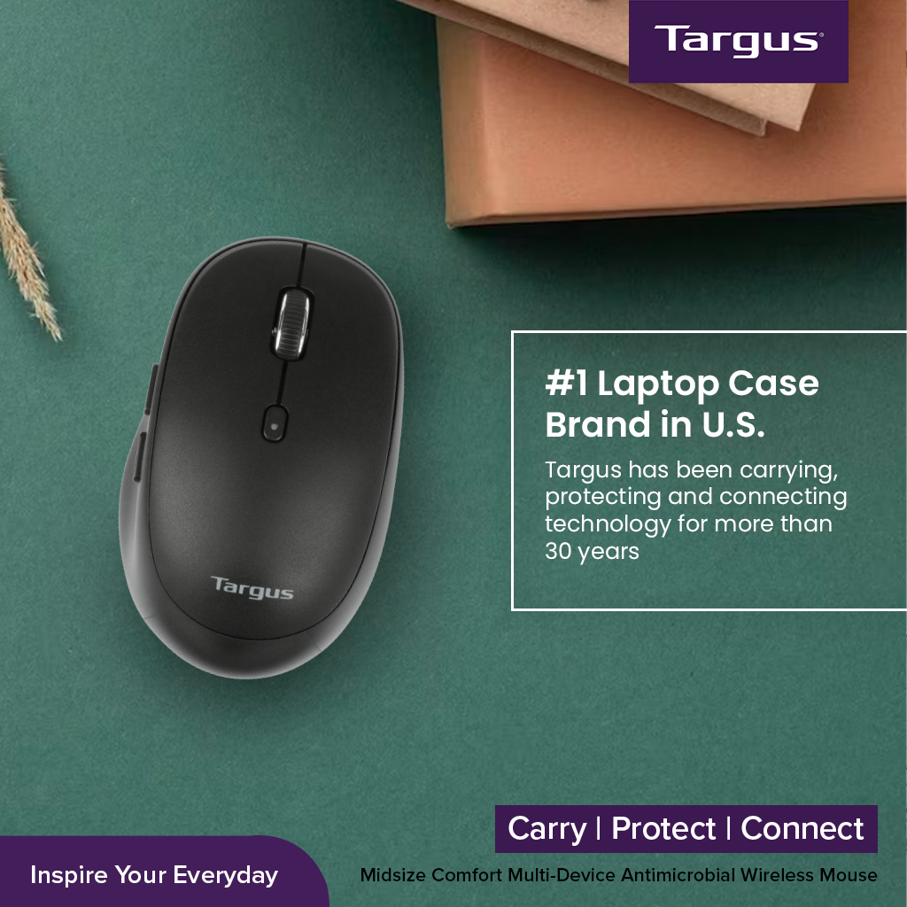 Targus Midsize Comfort Bluetooth Wireless Mouse | Multi-Device connect ...