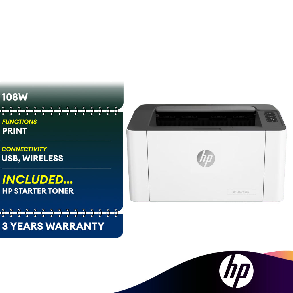 HP Laser 108a / 108w Printer - Print Only [Wired | Wireless] – ALL IT ...