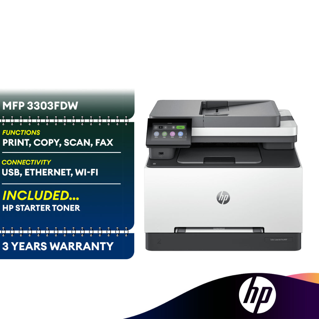 HP Color LaserJet Pro MFP 3303fdw Printer (Print/Scan/Copy/Fax) – ALL ...