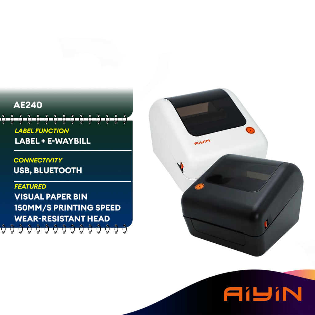 AiYin Thermal Label Printer 203dpi AE240BT/IP-486BT – ALL IT Hypermarket