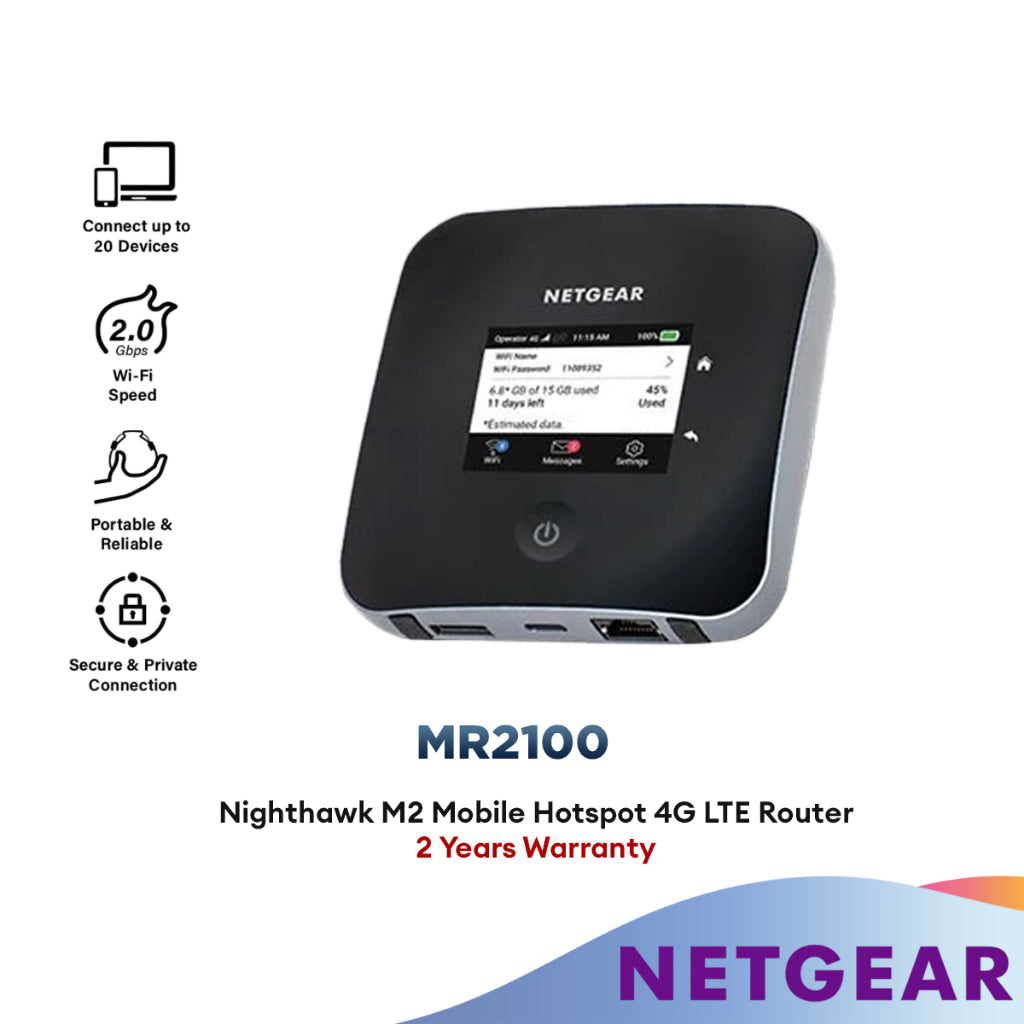 Netgear Nighthawk M2 Mobile Hotspot 4G LTE Router MR2100 - Download Sp ...