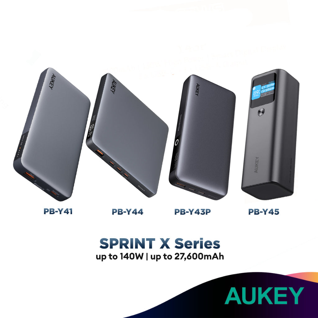 Aukey Sprint X PB-Y41 | PB-Y44 | PB-Y43P | PB-Y45 up to 140W and 27600 ...