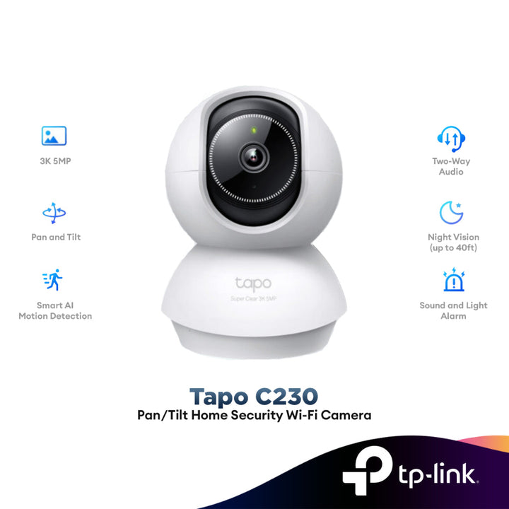 TP-Link Tapo C230 / Tapo C220 Network Camera 3K 5MP WI-FI Pan/Tilt AI ...