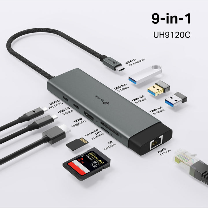 TP-Link UH6120C USB Type-C 6-Port Hub | UH9120C USB Type-C 9-Port Hub ...