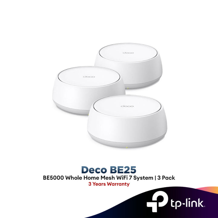 TP-Link Deco BE25 BE5000 Dual-Band Whole Home Mesh Wi-Fi 7 System – ALL ...