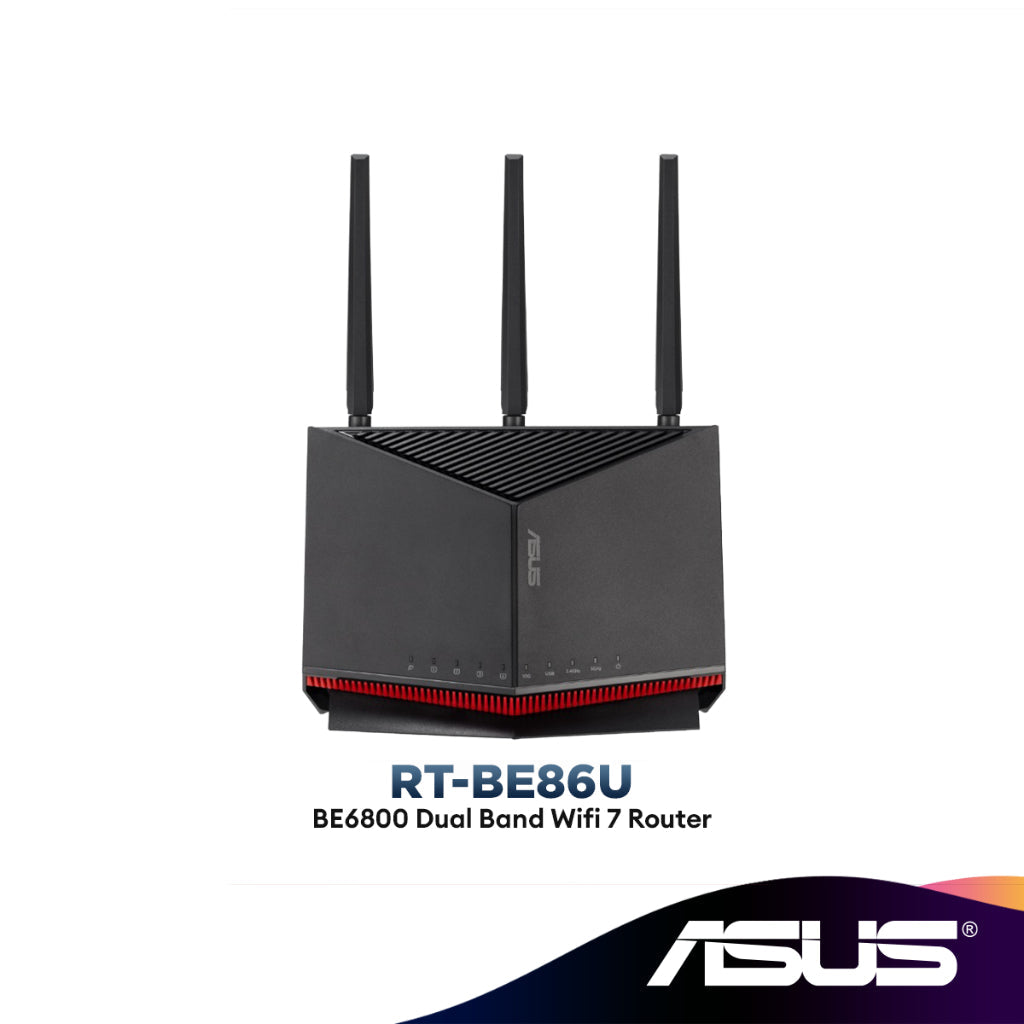 Asus RT-BE86U Extendable BE6800 Dual Band Wifi 7 Router – ALL IT ...