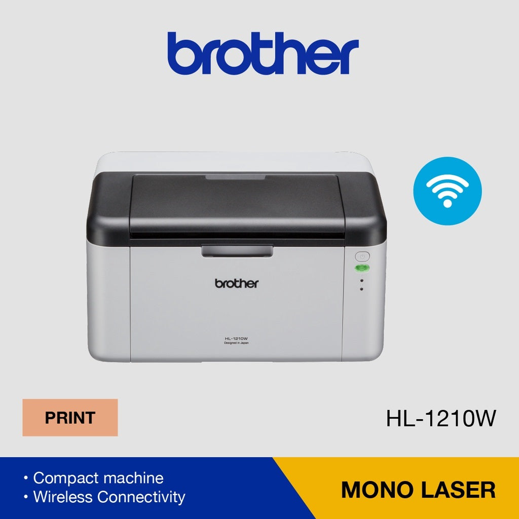 Brother HL-1210W Wireless Single Function Monochrome Laser Printer – ALL IT Hypermarket