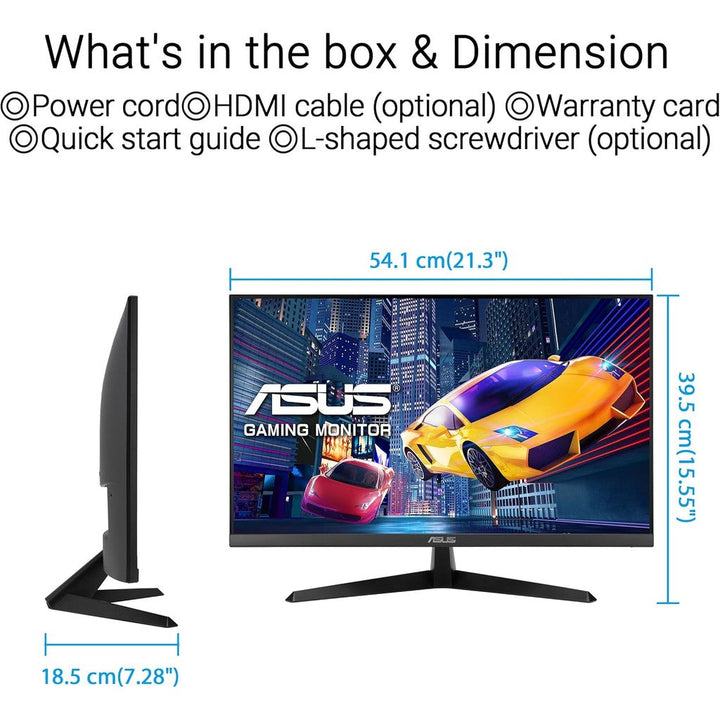 ASUS VY249HGR 23.8'' Full HD 120Hz(OC) Eye Care Gaming Monitor | IPS ...