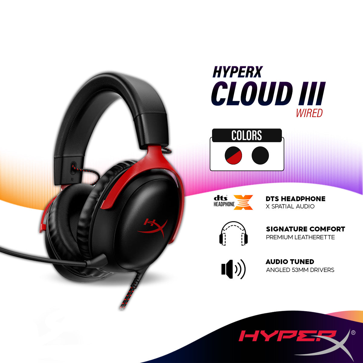 HyperX Cloud III Wired DTS X Gaming Headset with Signature Comfort | A ...