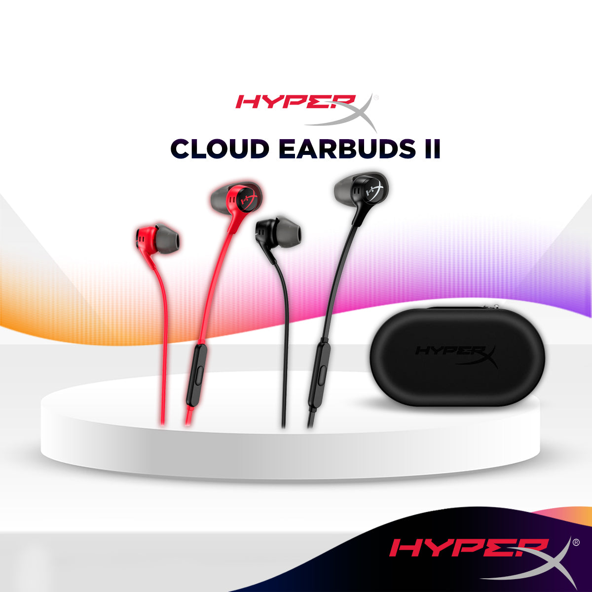 HyperX Cloud Earbuds II 3.5mm Wired Gaming Earbuds with Built-in-Micro ...