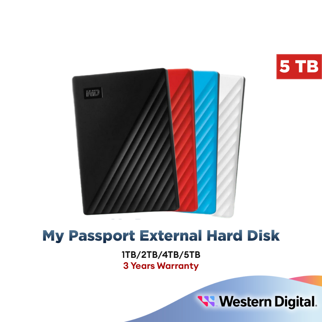 Western Digital My Passport 5TB USB 3.0 External Hard Drives – ALL IT ...