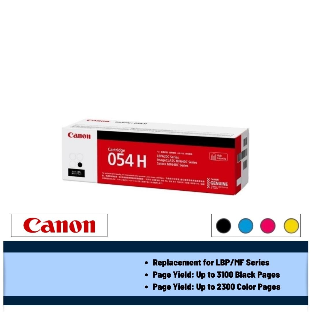 Canon 054 / 054H Toner Cartridge (Black/Cyan/Magenta/Yellow) – ALL IT ...
