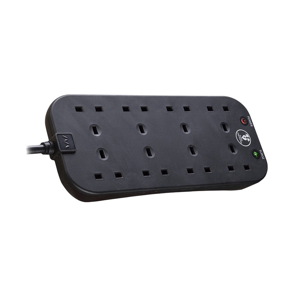 Masterplug Surge Protector 4 (SRG42NB) / 8 (SRG82NB) Gang 2 Meter Exte ...