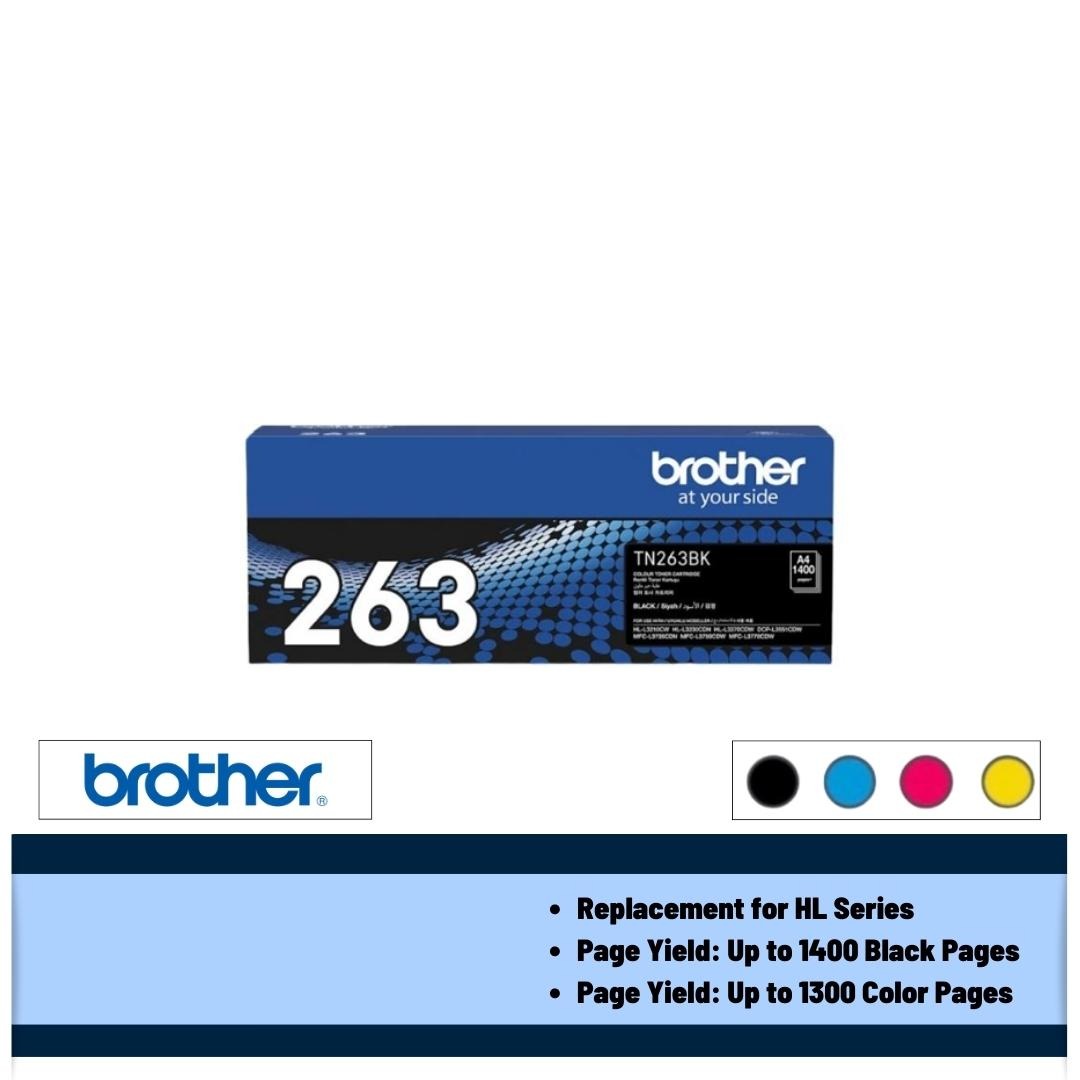 Brother TN-263 Toner Cartridge (Black/Cyan/Magenta/Yellow) – ALL IT ...