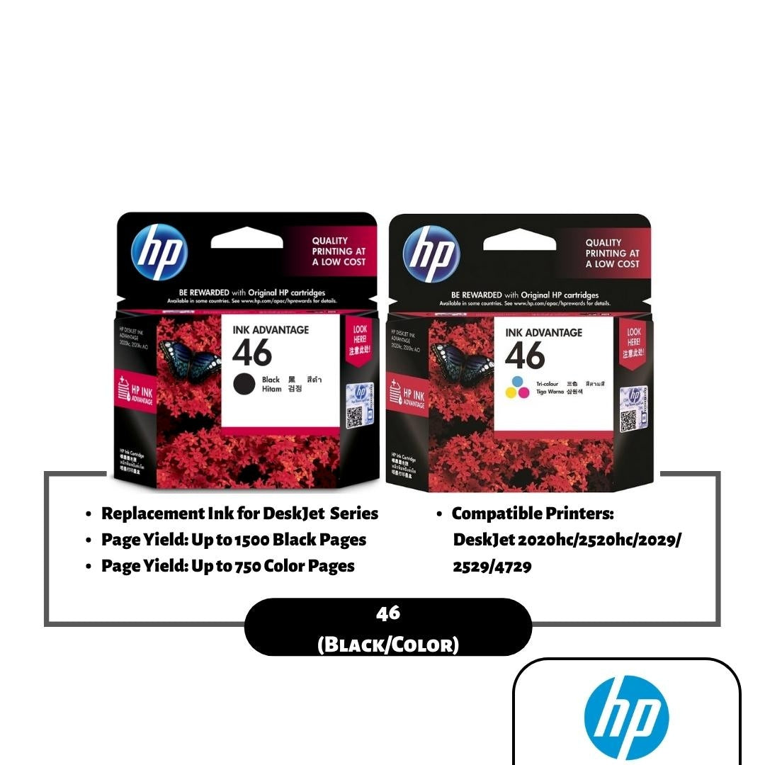 HP 46 Ink Cartridge (Black/Color) – ALL IT Hypermarket