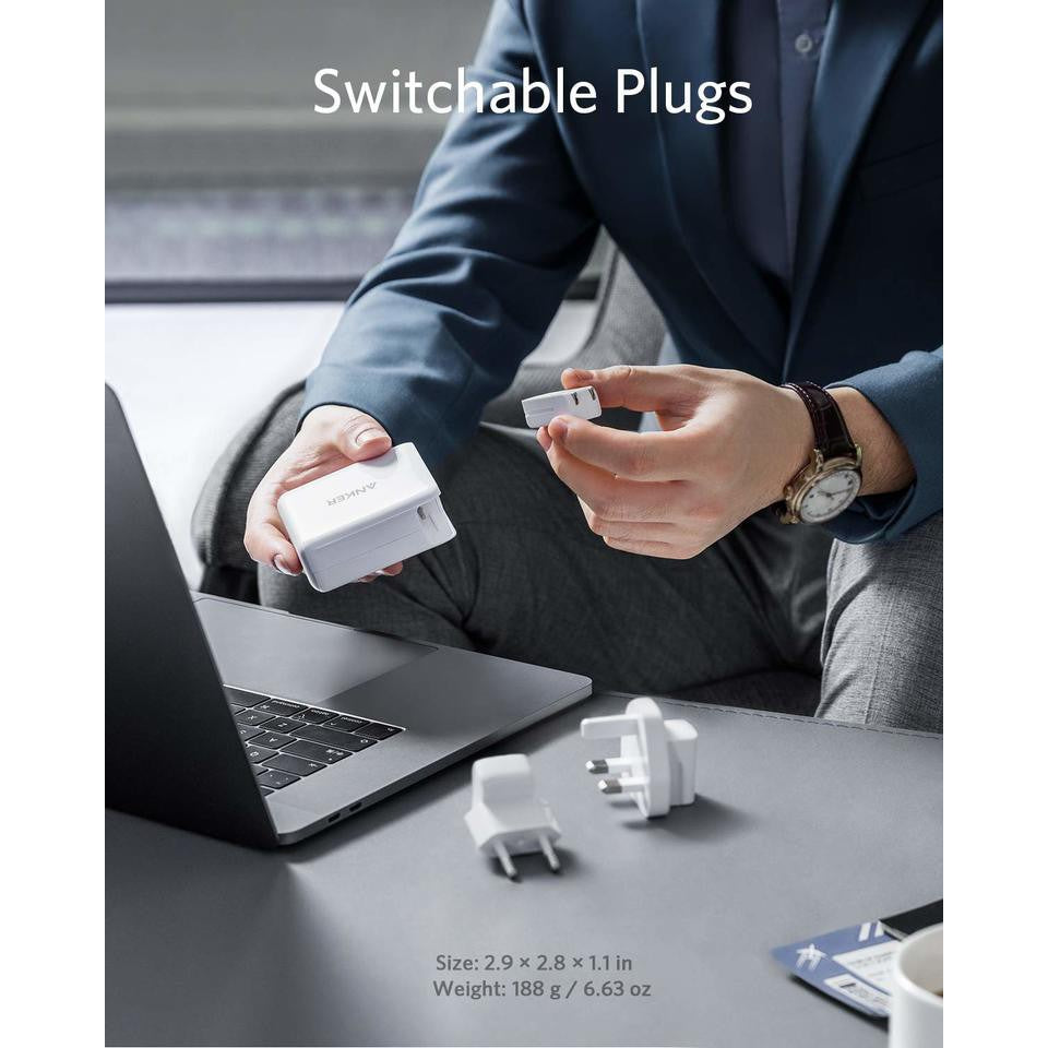 Anker A2629 PowerPort III 2-Port 60W GaN & PIQ 3.0 2-Port Type-C Charg – ALL IT Hypermarket