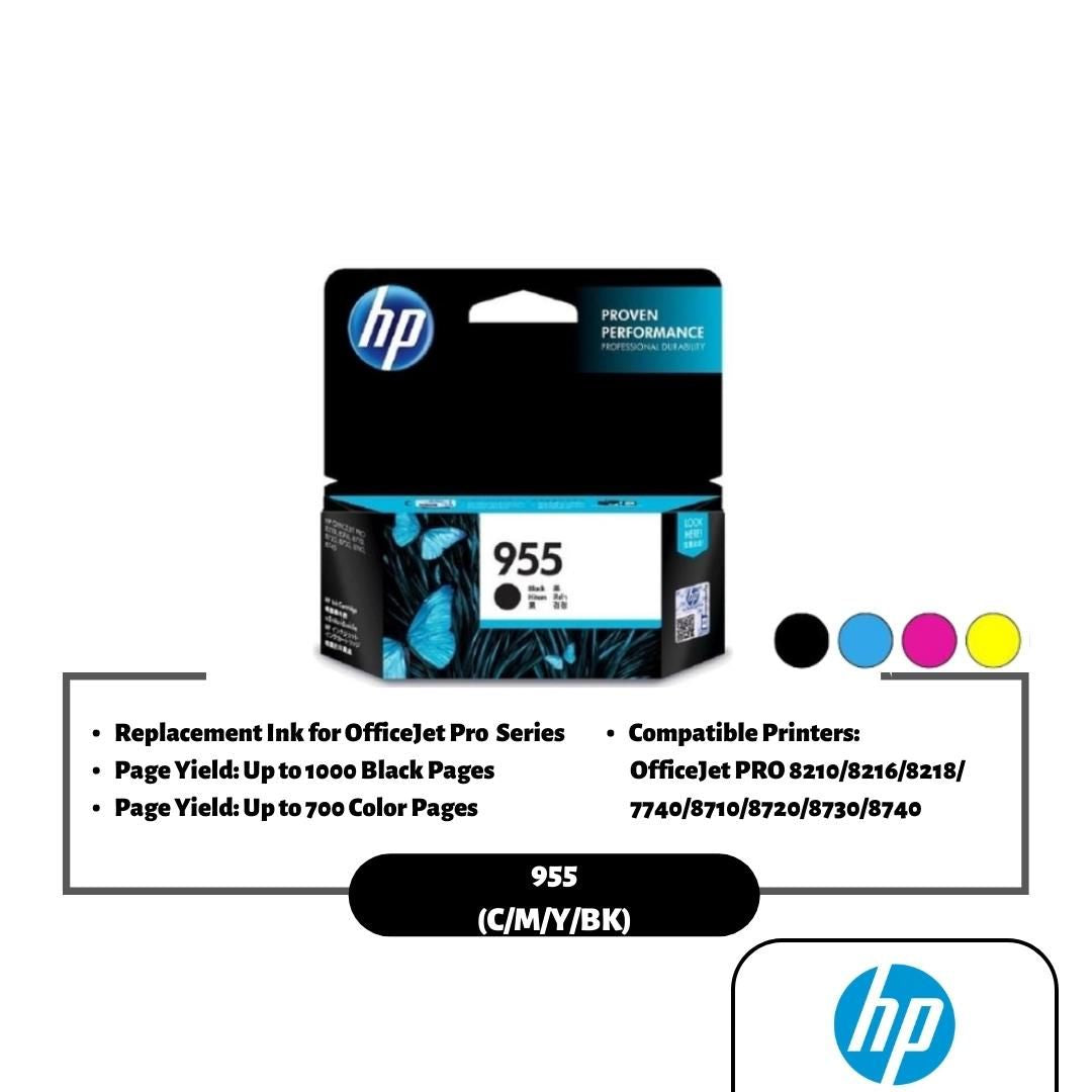 HP 955 Ink Cartridge (Black/Cyan/Magenta/Yellow) – ALL IT Hypermarket