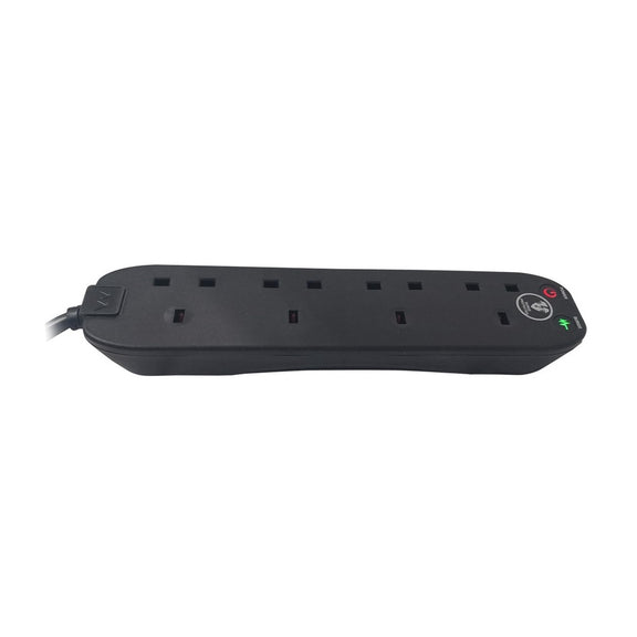 Masterplug Surge Protector 4 (SRG42NB) / 8 (SRG82NB) Gang 2 Meter Exte ...