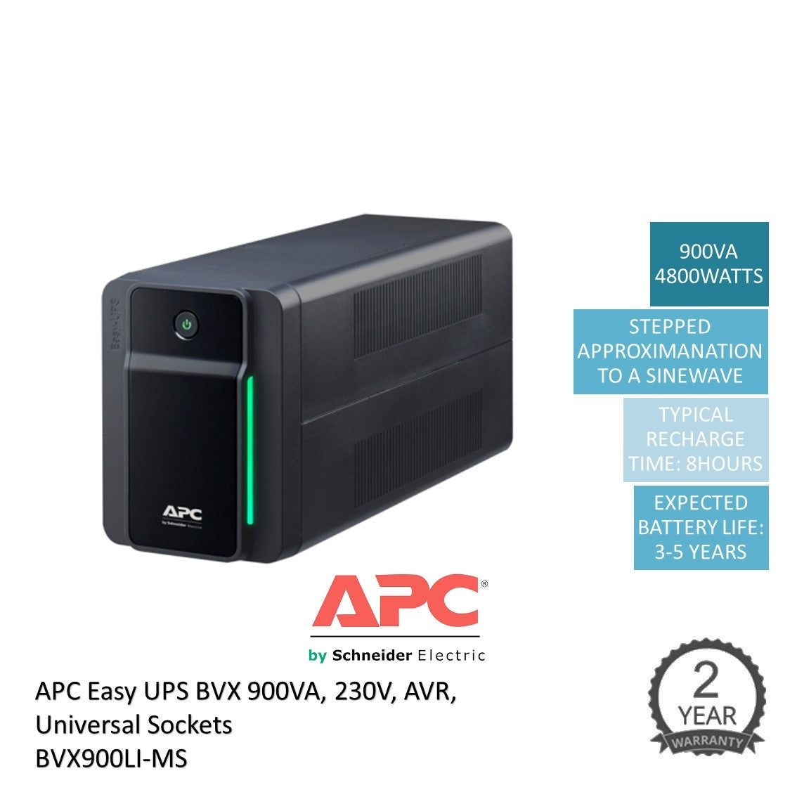 APC Easy UPS BVX, AVR, Universal Sockets (BVX1200LI-MS) – ALL IT ...